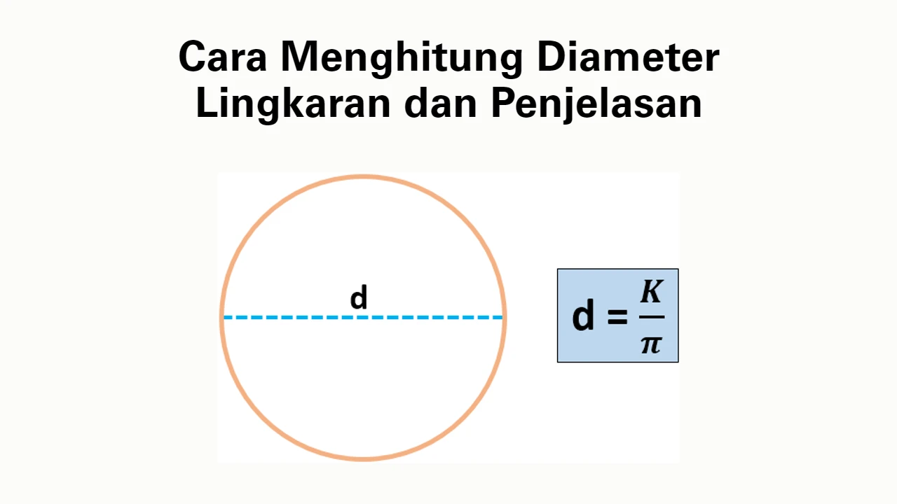Cara Menghitung Diameter Lingkaran dan Penjelasan