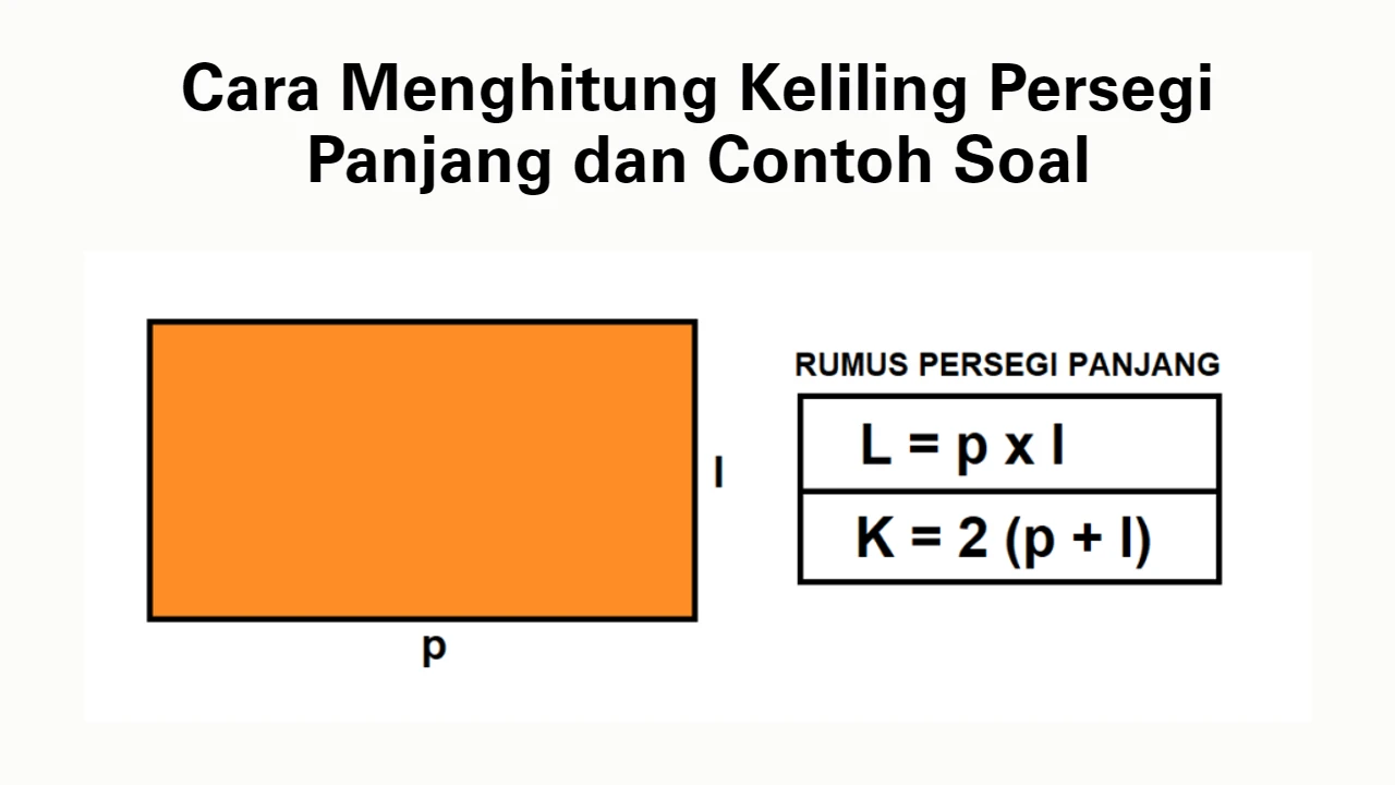 Cara Menghitung Keliling Persegi Panjang dan Contoh Soal