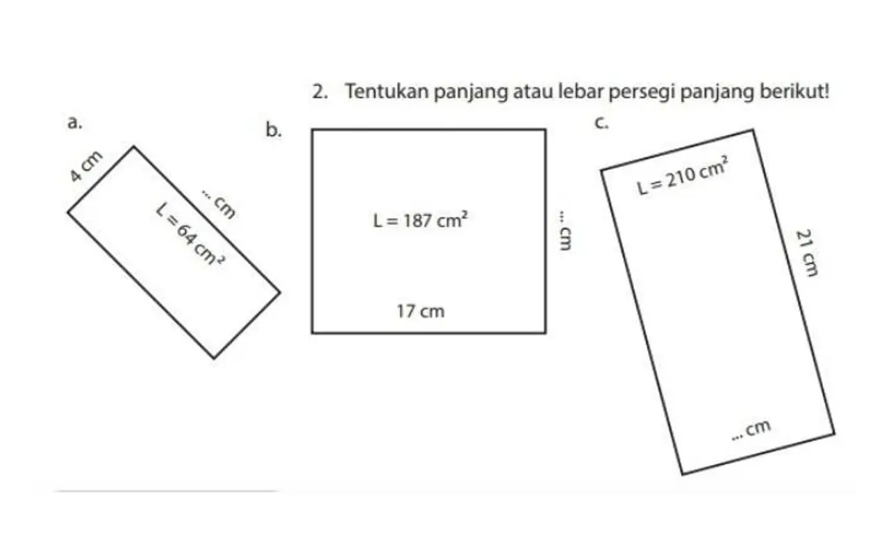 10 Cara Menghitung Lebar Persegi Panjang dan Contoh
